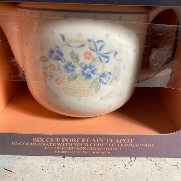 Corningware | Dining | Nib Country Cornflower 6 Cup Teapot Matches The ...